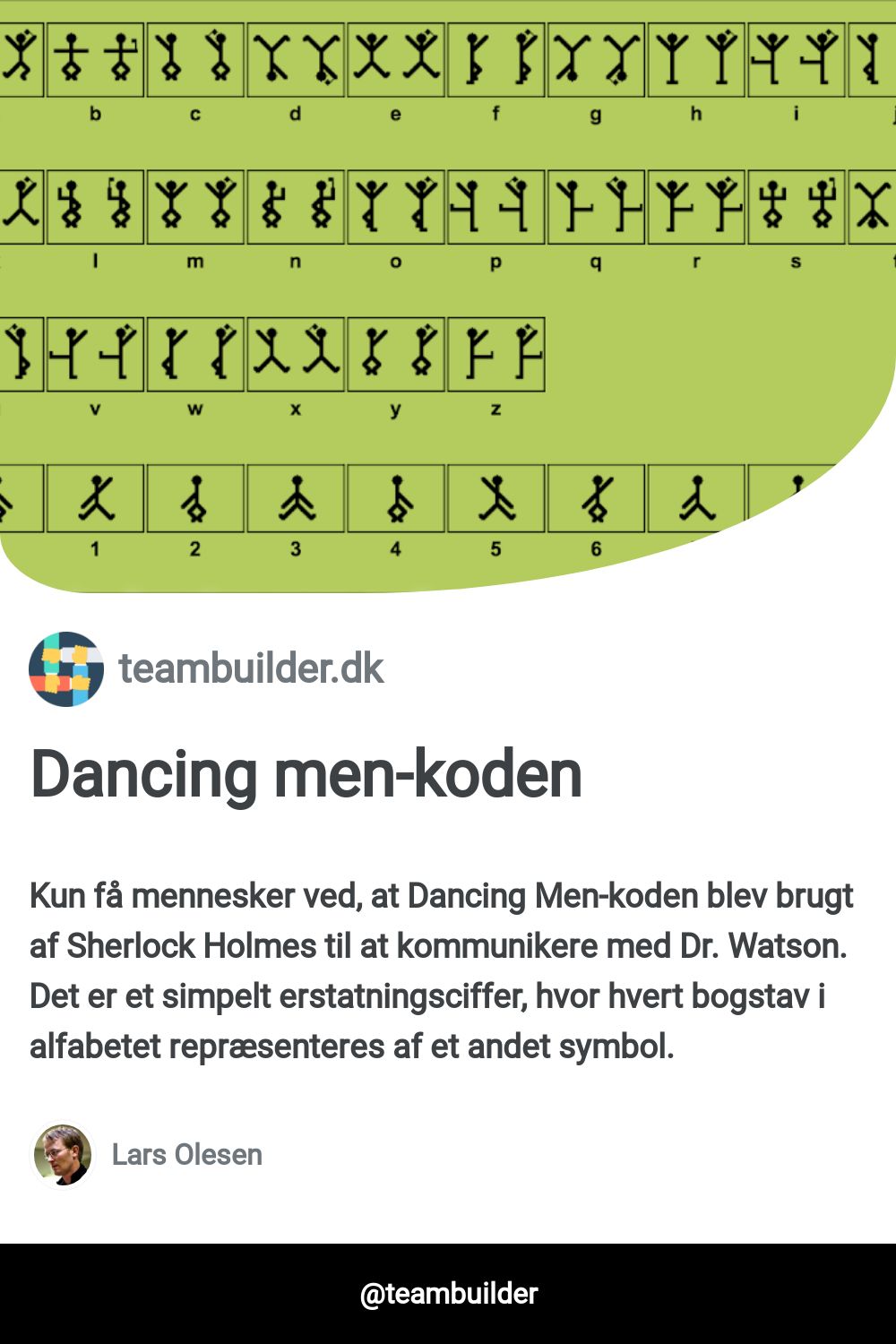 Dancing men-koden - Teambuilder